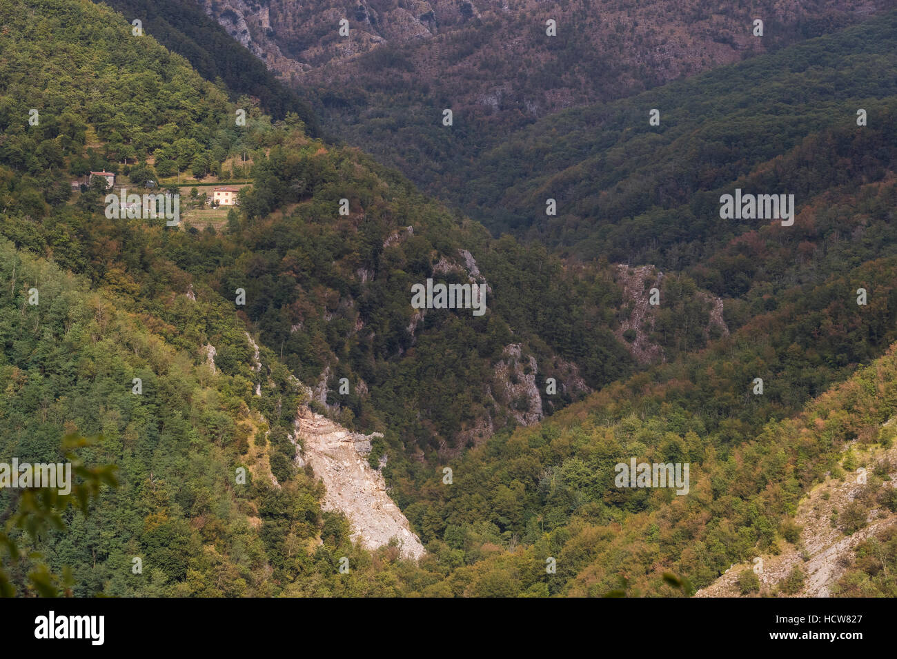 The stunning medieval hilltop village of Montefegatesi is surrounded by ...