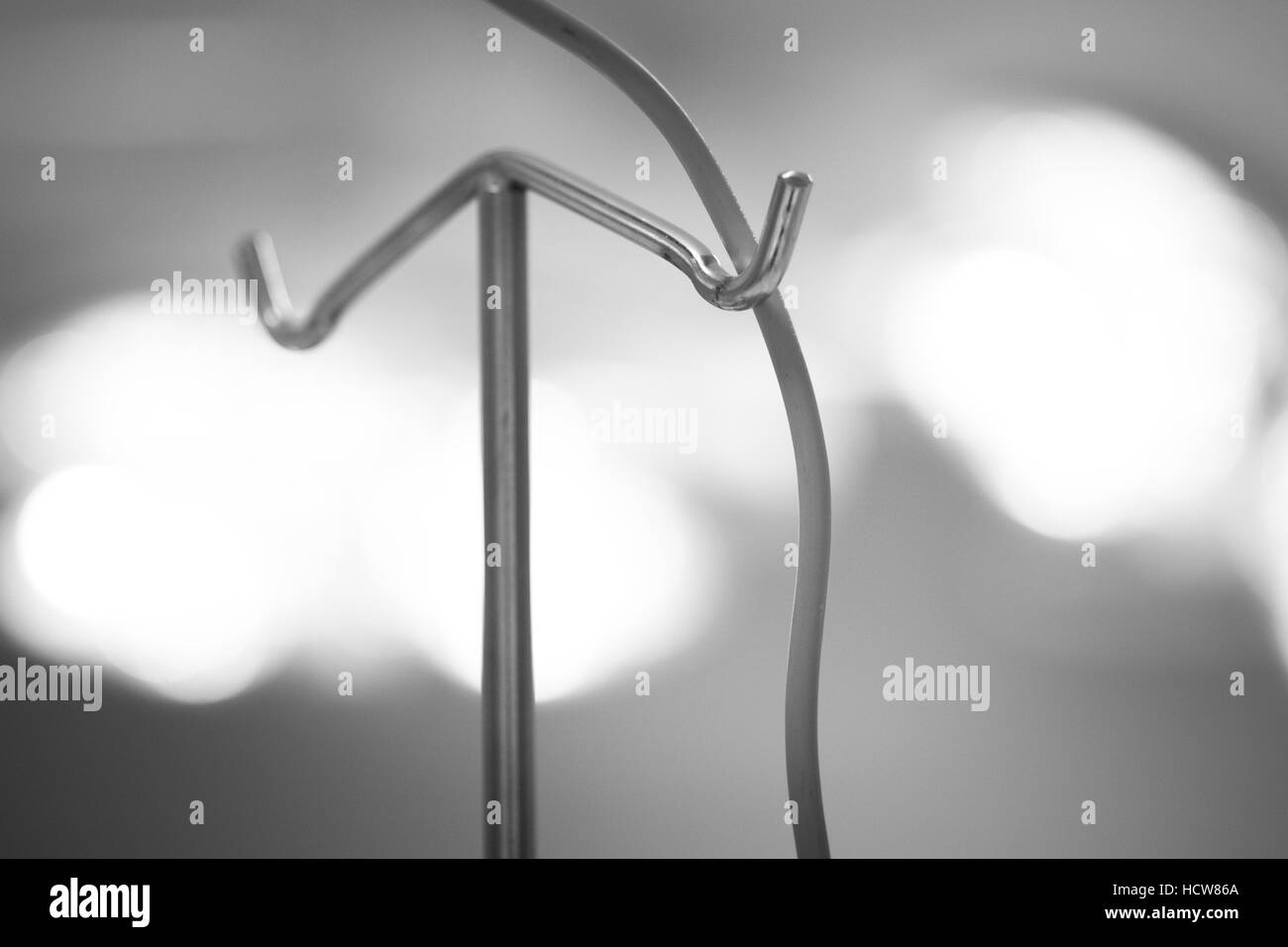 Medical intravenous IV drip stand in hospital used to replace liquids ...