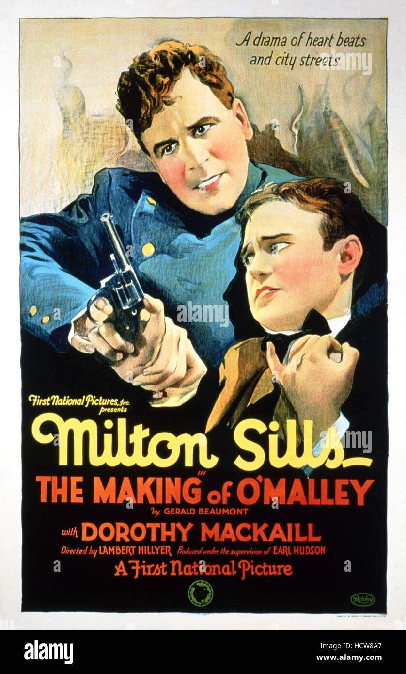 THE MAKING OF O'MALLEY, U.S. poster, Milton Sills (left), 1925 Stock ...