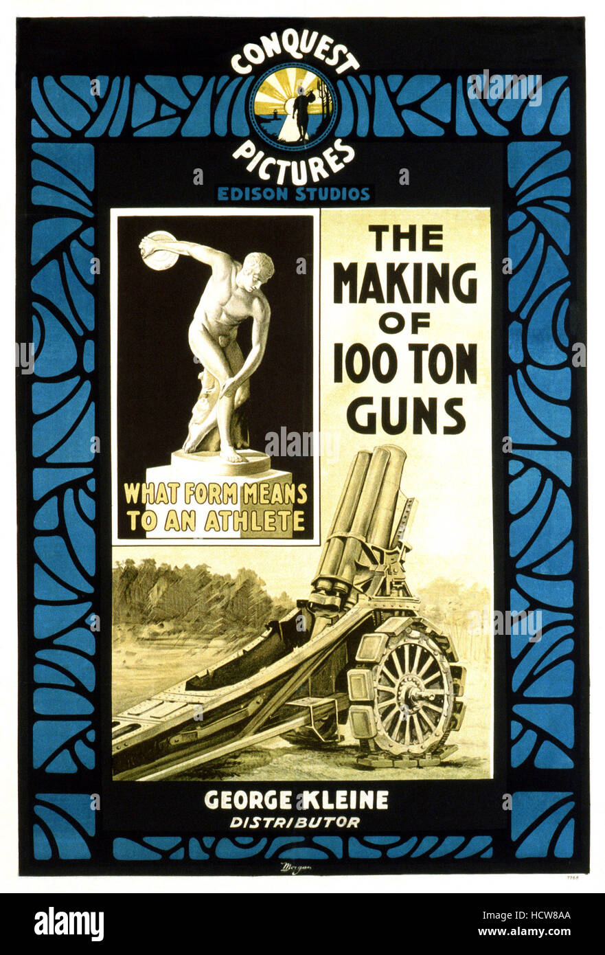 THE MAKING OF 100 TON GUNS, U.S. poster, 1919 Stock Photo - Alamy