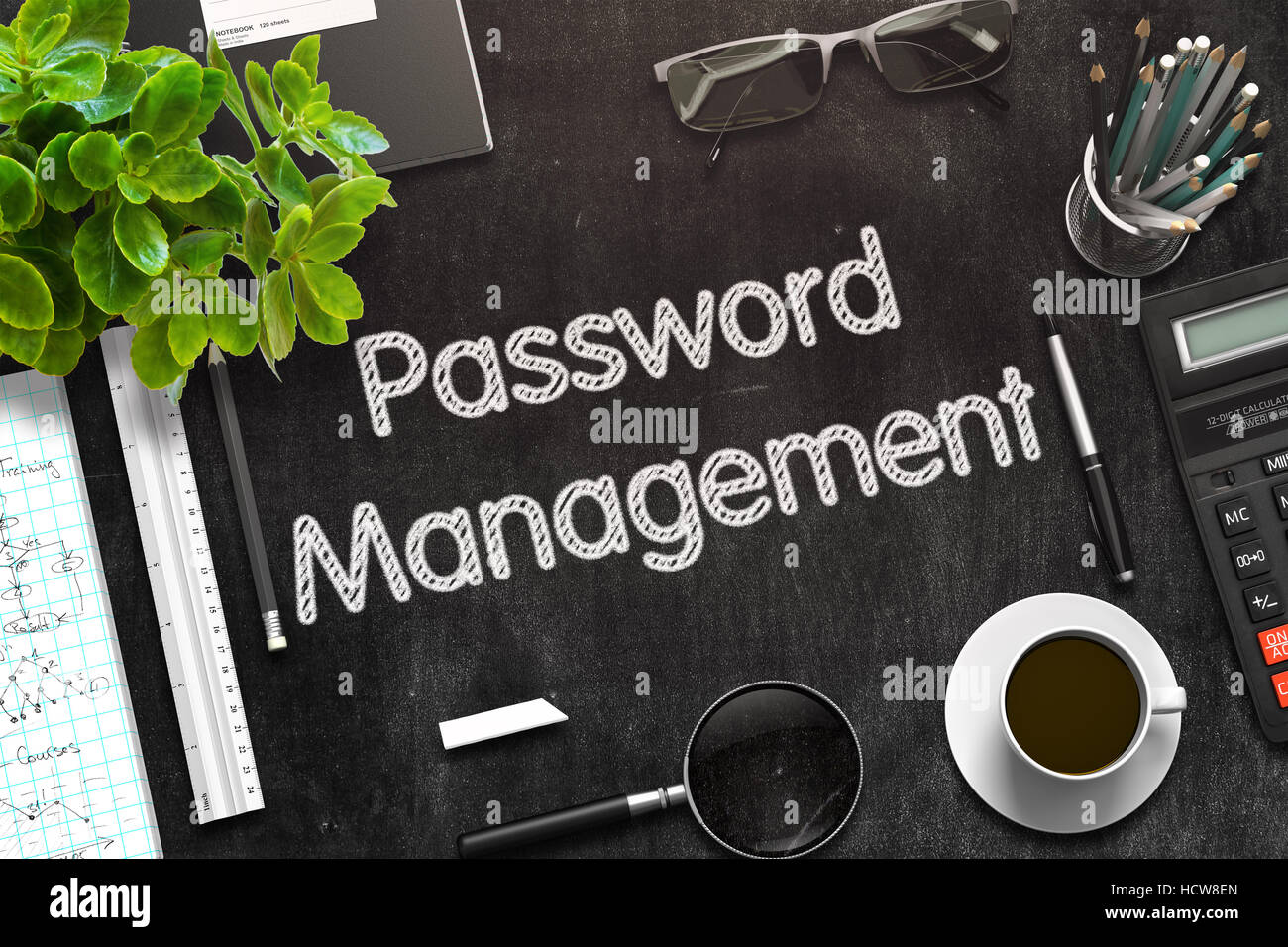 Password Management. Business Concept Handwritten on Black Chalkboard ...