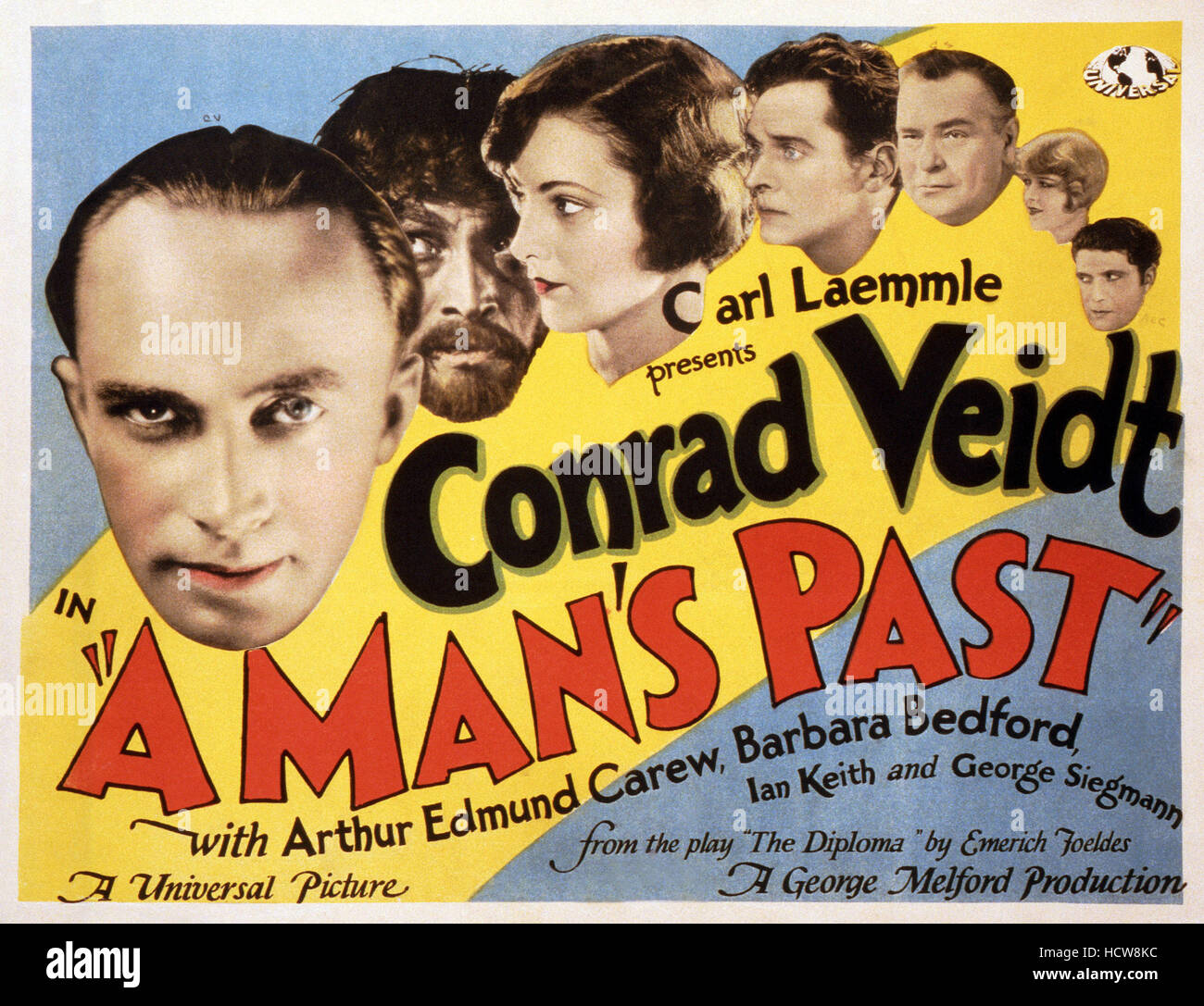 A MAN'S PAST, Conrad Veidt (left), Barbara Bedford (third left), Ian ...
