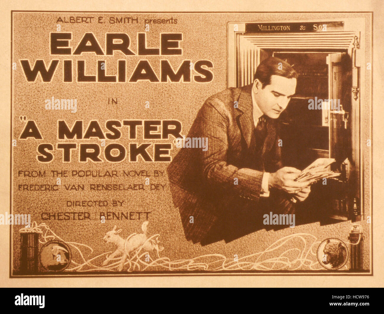 A MASTER STROKE, Earle Williams, 1920 Stock Photo - Alamy