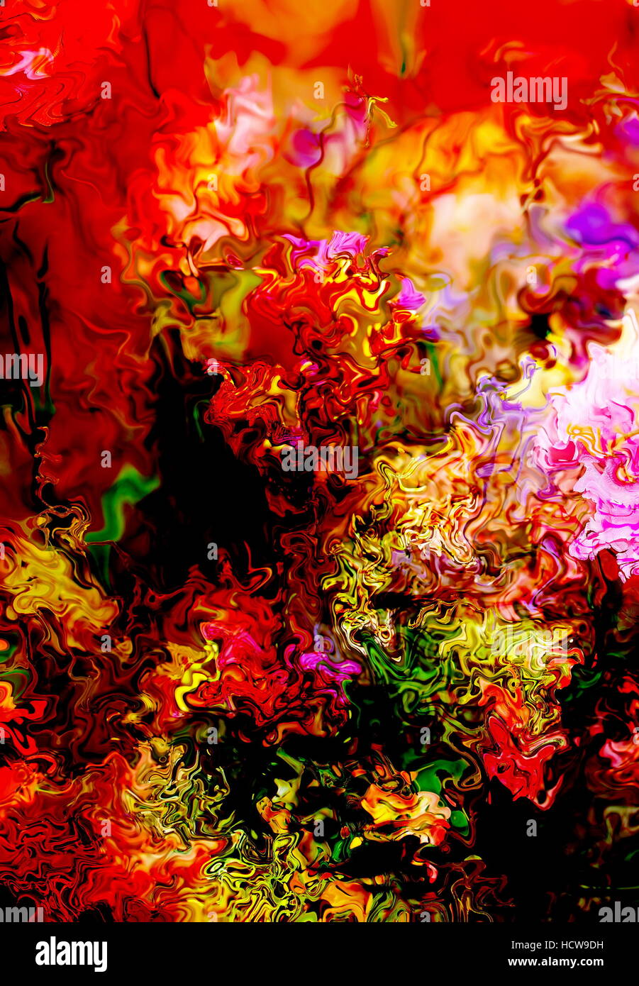 Abstract colorful design with flower. Computer art Stock Photo - Alamy
