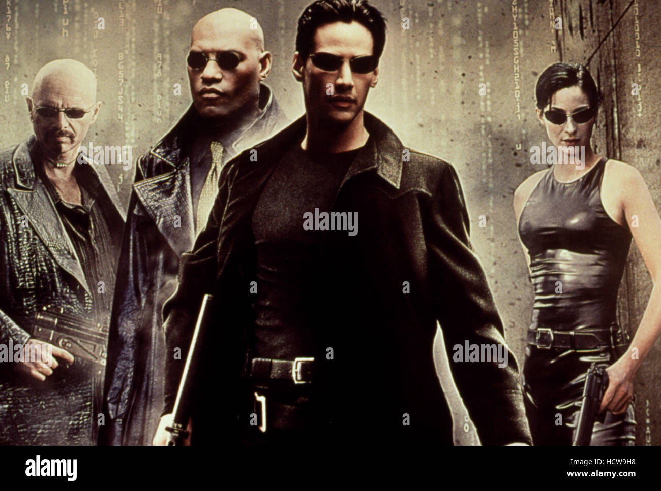 THE MATRIX, Joe Pantoliano, Laurence Fishburne, Keanu Reeves, Carrie ...