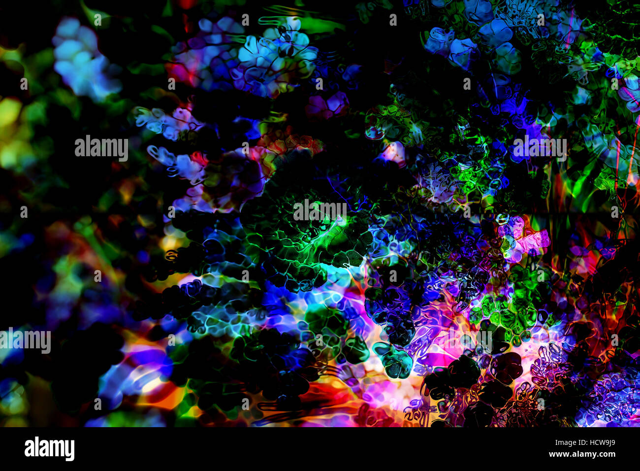 Abstract colorful design with flower. Computer art Stock Photo - Alamy