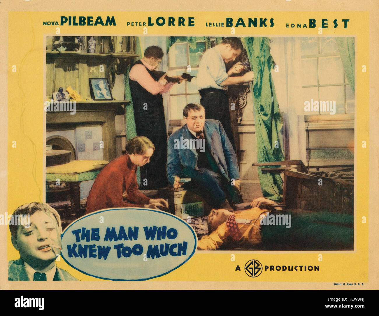 THE MAN WHO KNEW TOO MUCH, Cicely Oates (kneeling left), Peter Lorre ...