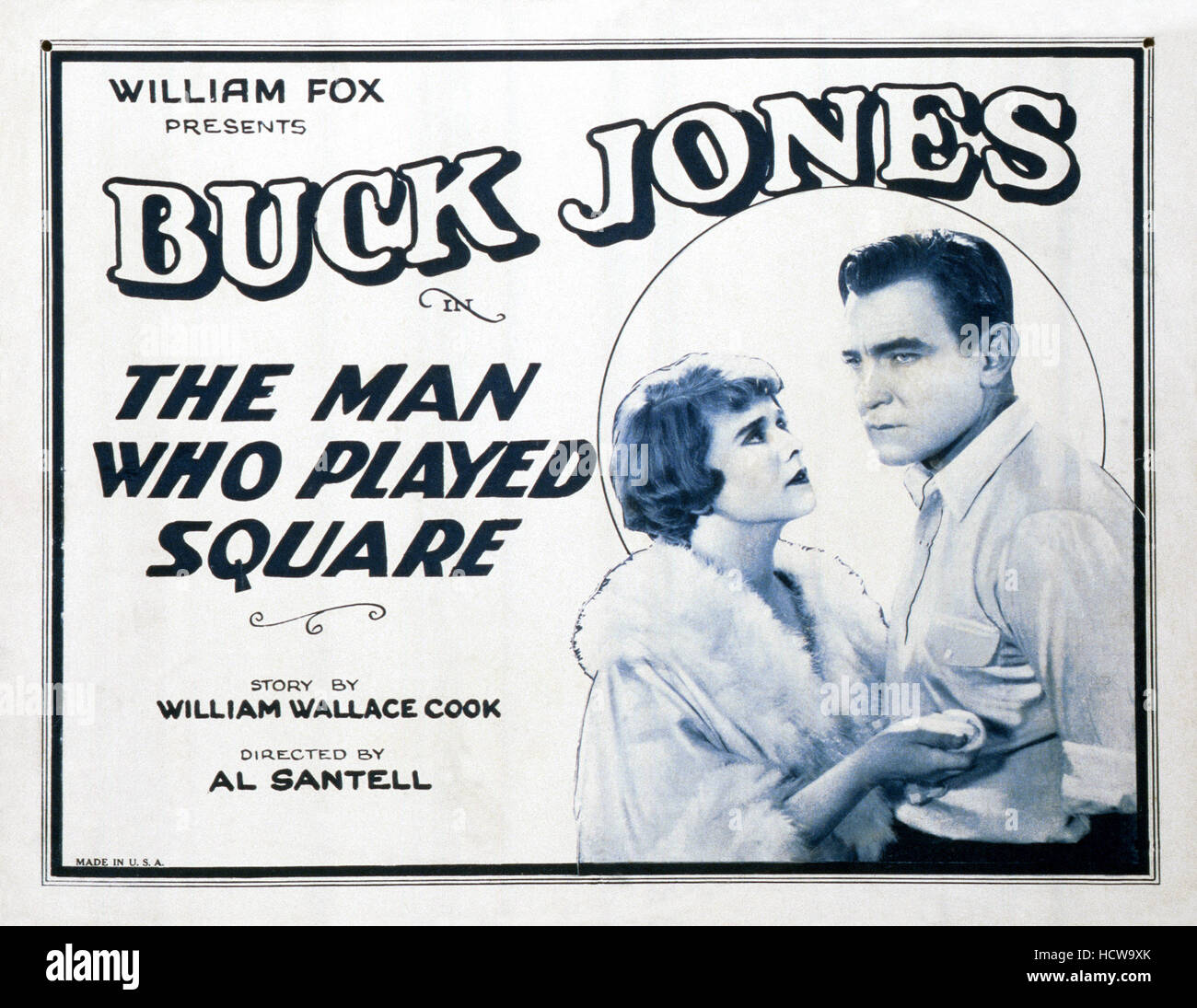 THE MAN WHO PLAYED SQUARE, from left: Wanda Hawley, Buck Jones, 1924 ...