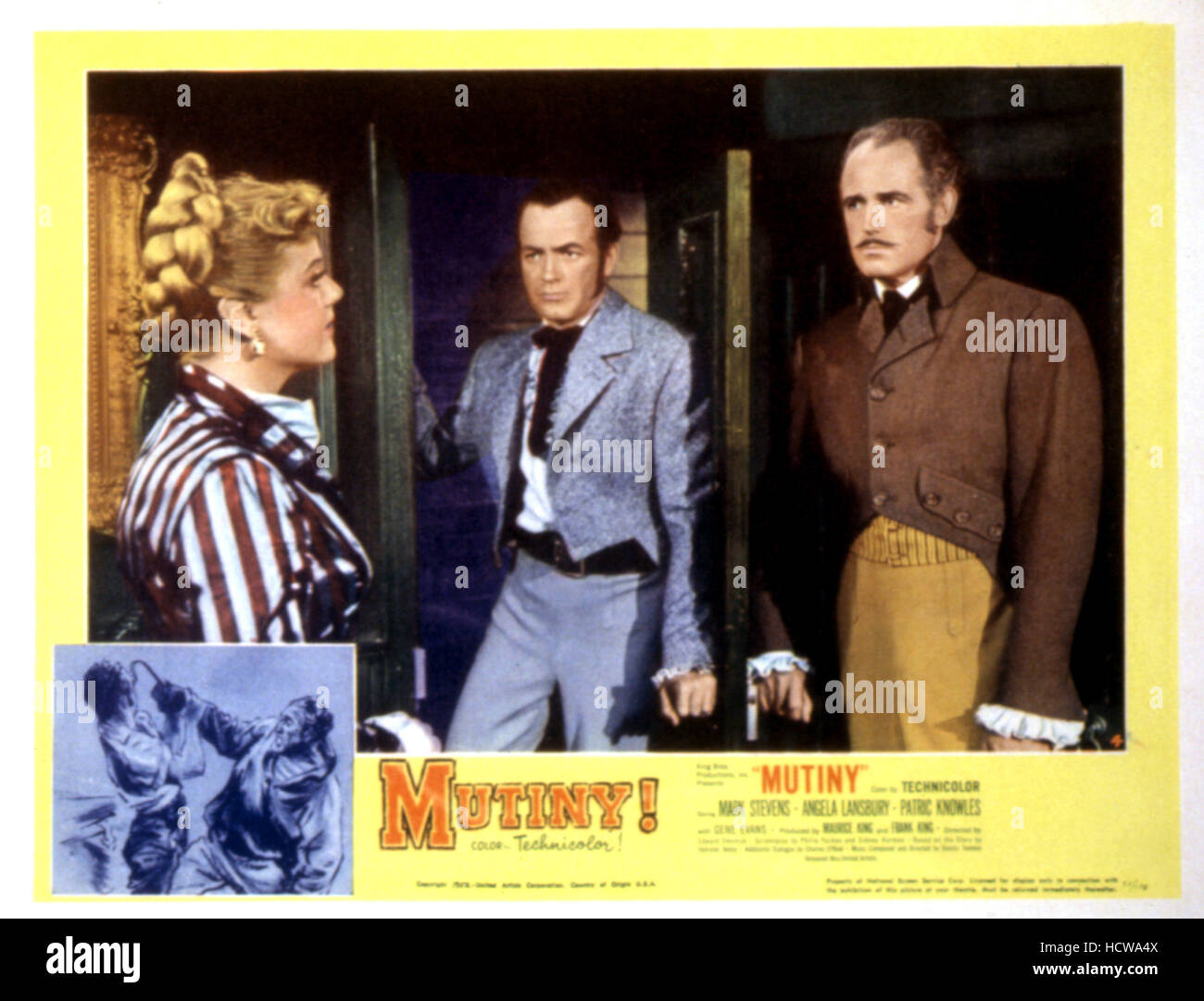 MUTINY, Angela Lansbury, Mark Stevens, Patric Knowles, 1952 Stock Photo ...