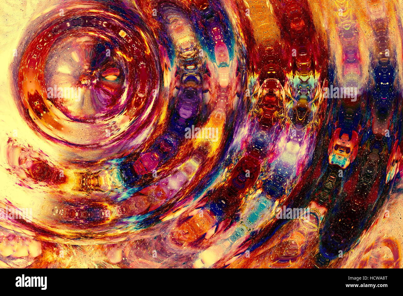 graphic concept of music in space, cosmic sound waves, computer design ...