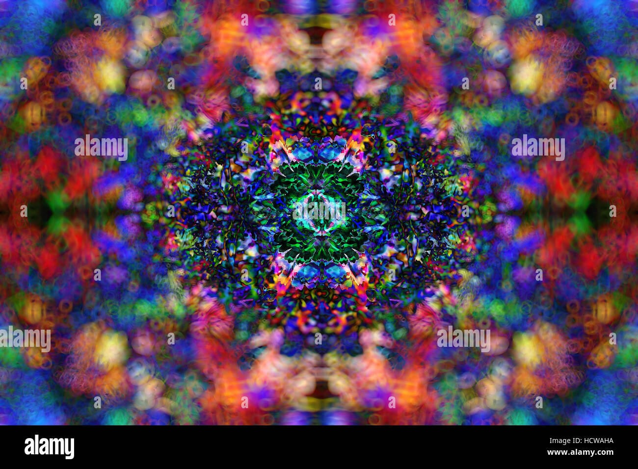 Abstract colorful design with flower. Computer art Stock Photo - Alamy