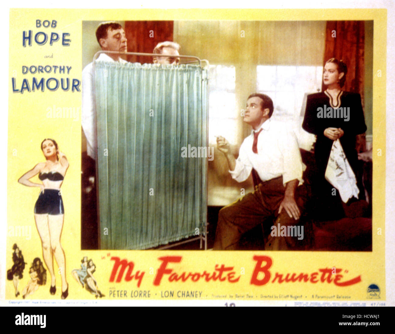 MY FAVORITE BRUNETTE, Lon Chaney, Jr., Charles Dingle, Bob Hope, Dorothy Lamour, 1947 Stock ...