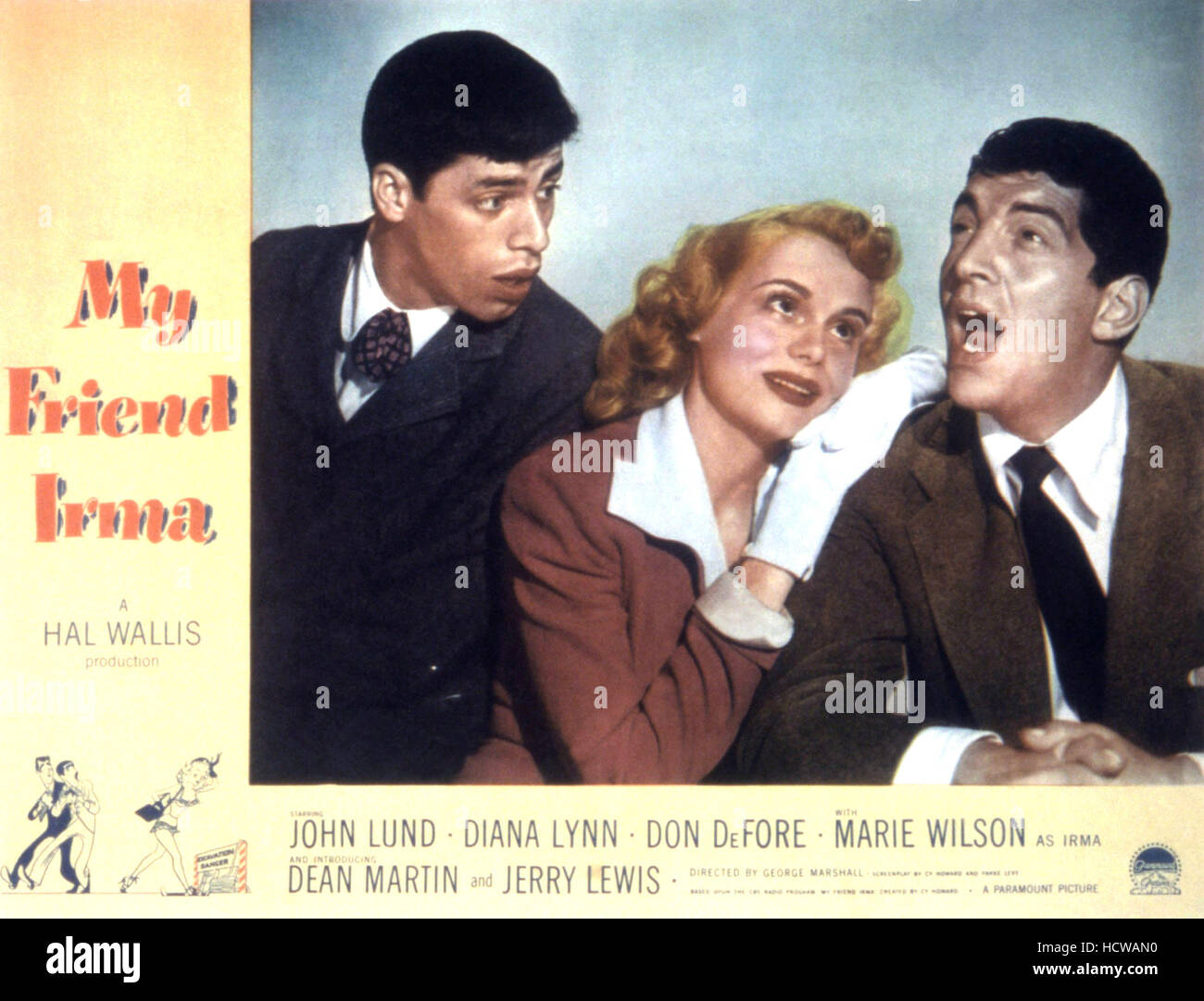 MY FRIEND IRMA, Jerry Lewis, Marie Wilson, Dean Martin, 1949 Stock ...
