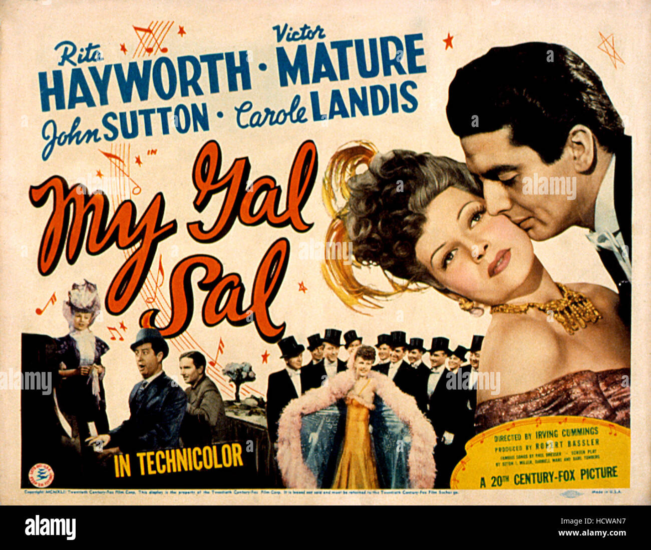 MY GAL SAL, Rita Hayworth, Phil Silvers, John Sutton, Victor Mature ...