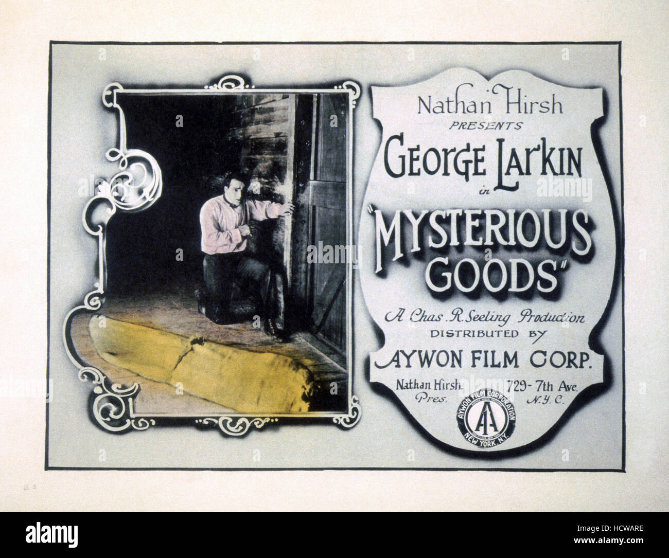 MYSTERIOUS GOODS, US lobbycard, George Larkin, 1923 Stock Photo - Alamy
