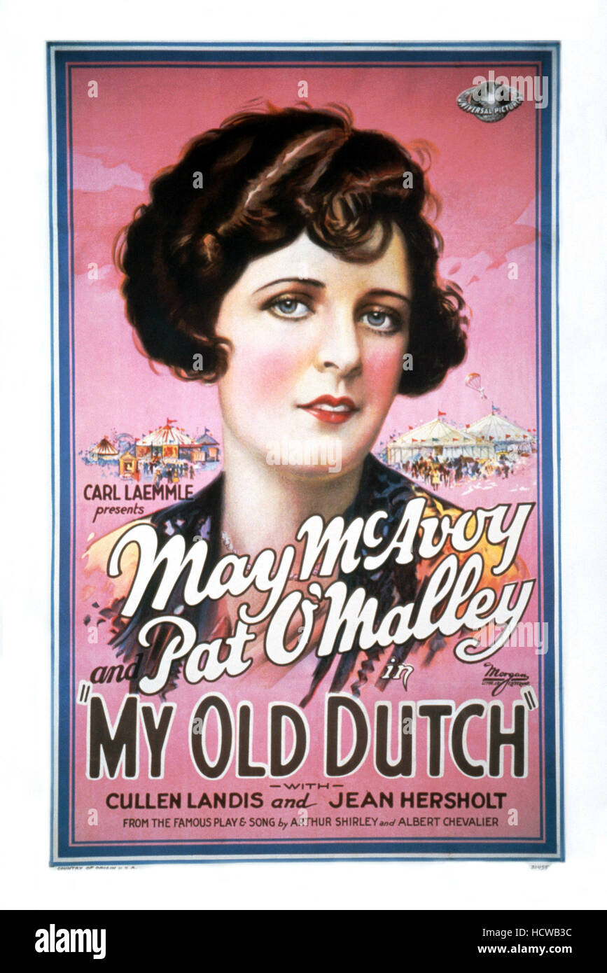 MY OLD DUTCH, US poster, May McAvoy, 1926 Stock Photo - Alamy