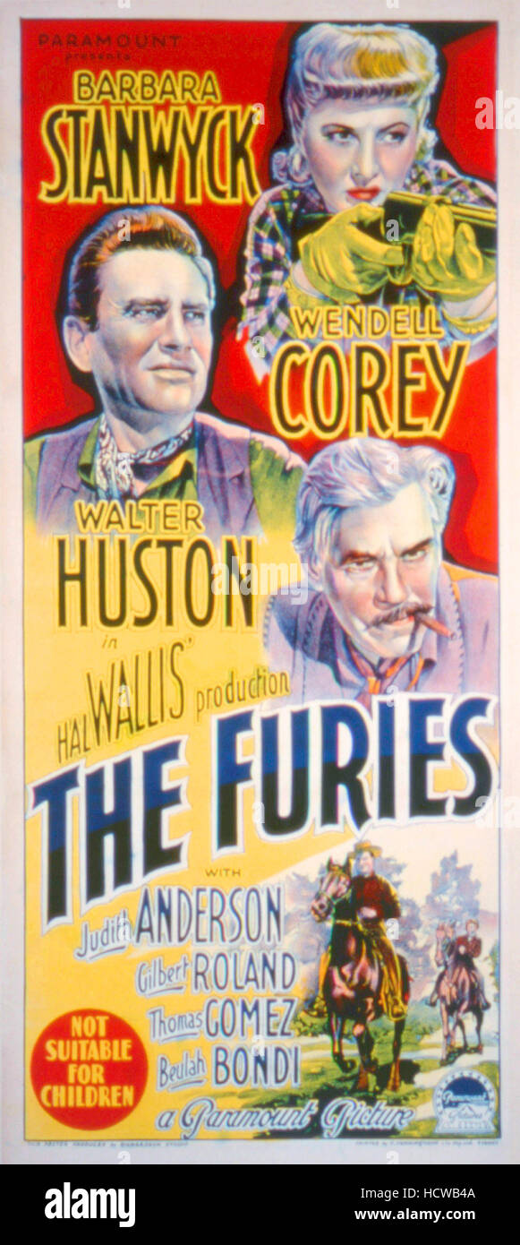 THE FURIES, Barbara Stanwyck, Wendell Corey, Walter Huston, 1950 Stock ...