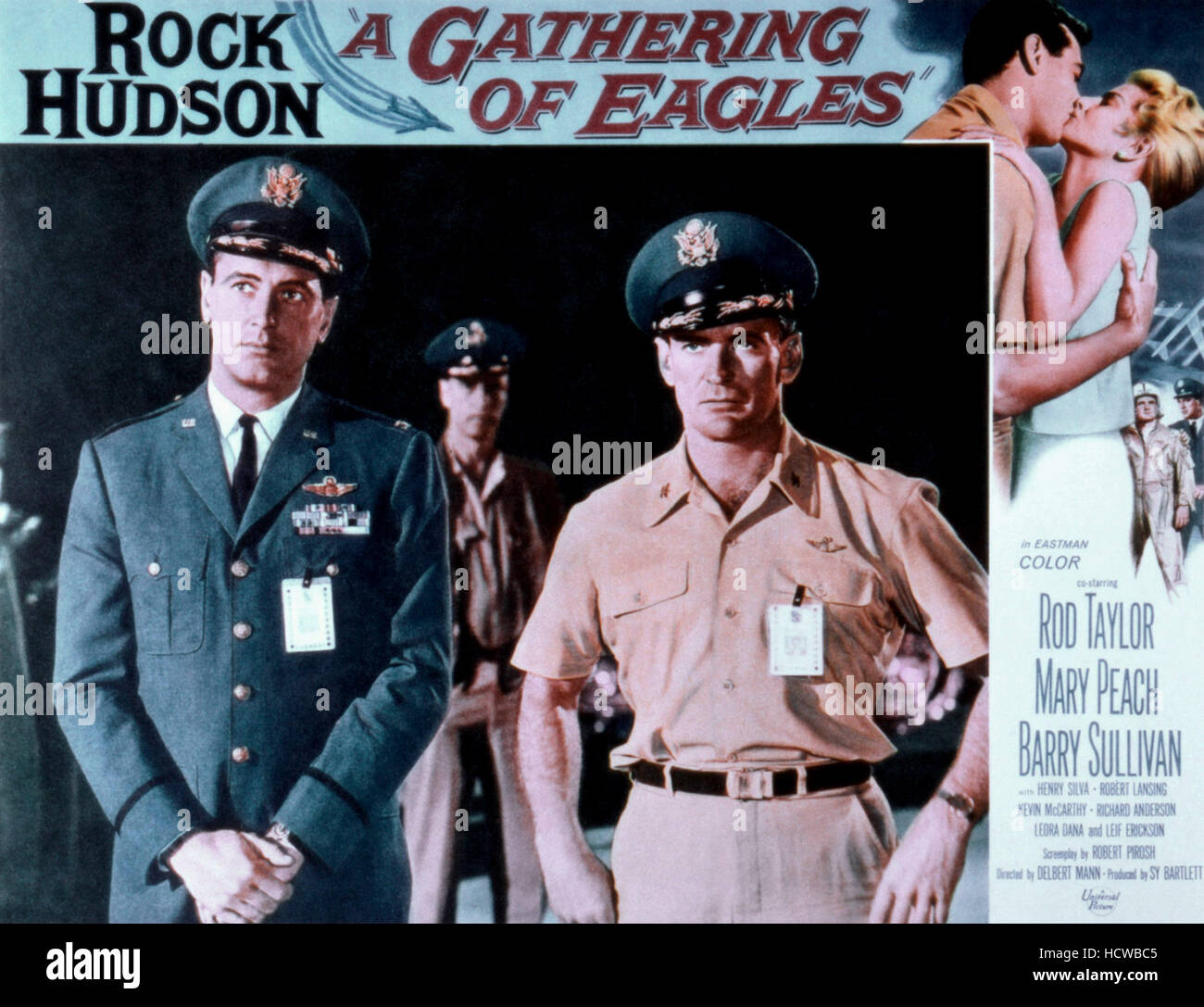 A GATHERING OF EAGLES, Rock Hudson, Rod Taylor, Mary Peach, 1963 Stock ...