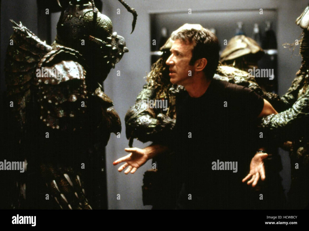GALAXY QUEST, Tim Allen, 1999, explaining to space aliens Stock Photo ...