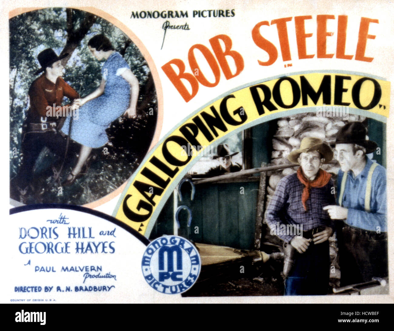 GALLOPING ROMEO, Bob Steele, Doris Hill, Ernie Adams, Edward Brady ...
