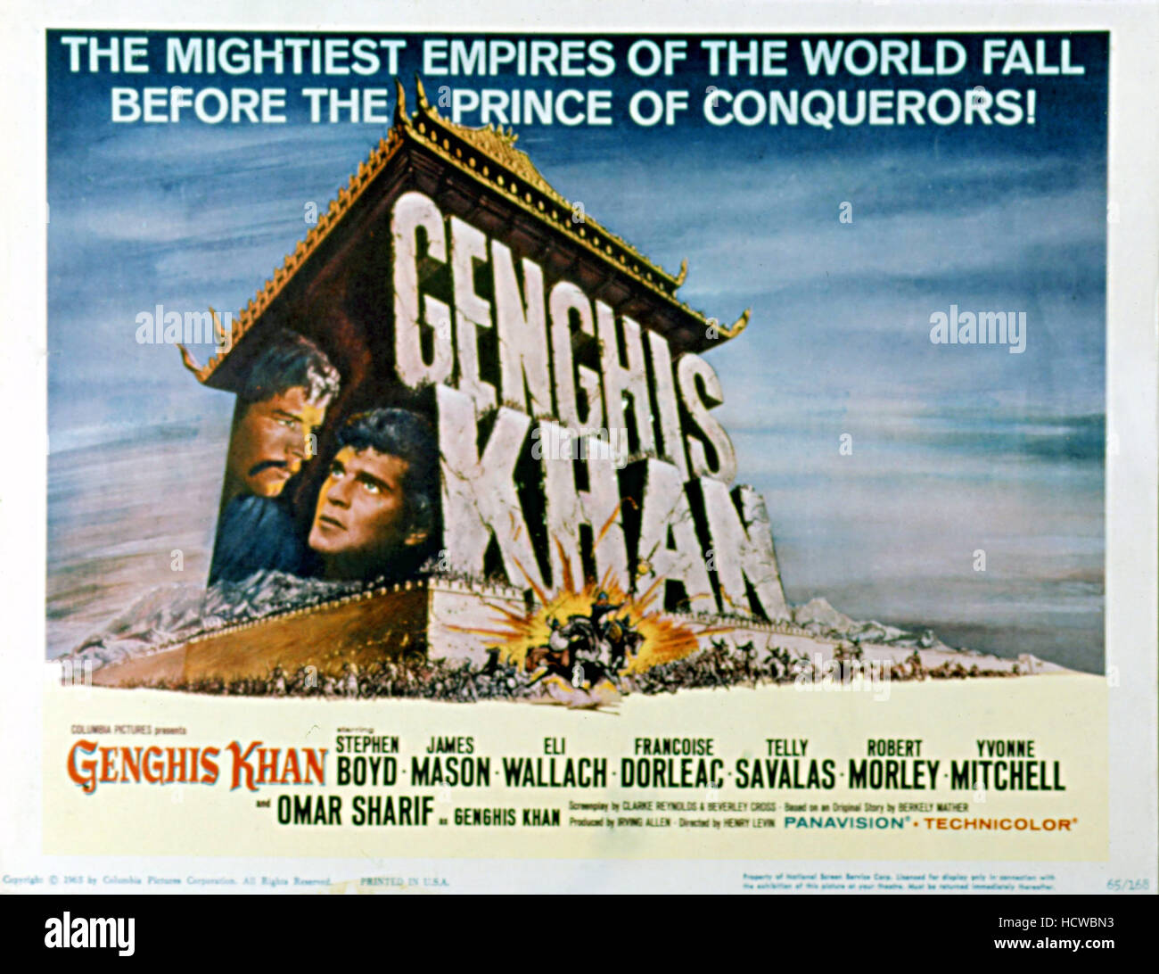 GENGHIS KHAN, Stephen Boyd, Omar Sharif, 1965 Stock Photo - Alamy