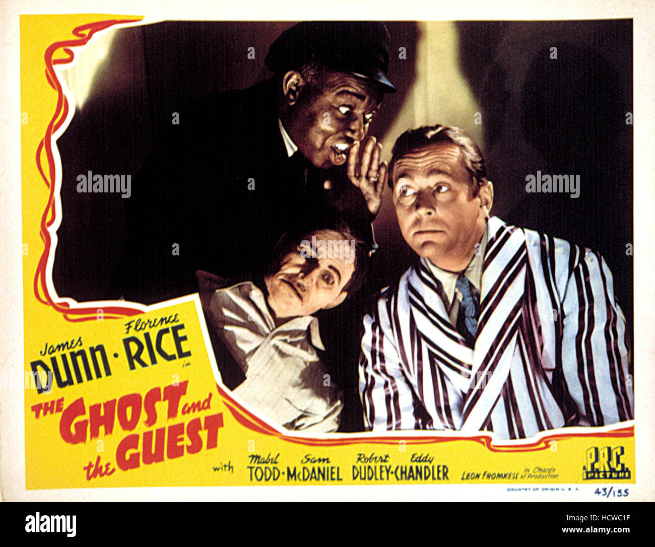 GHOST AND THE GUEST, THE, Sam McDaniel, James Dunn, 1943 Stock Photo ...