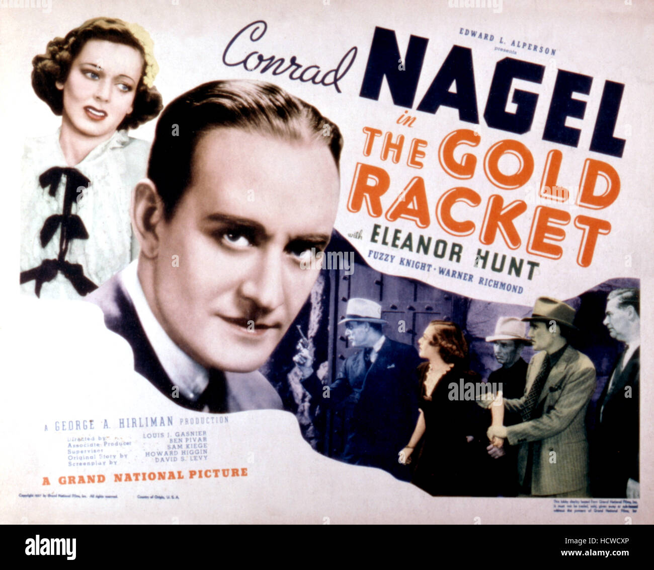 THE GOLD RACKET, Eleanor Hunt, Conrad Nagel, 1937 Stock Photo - Alamy