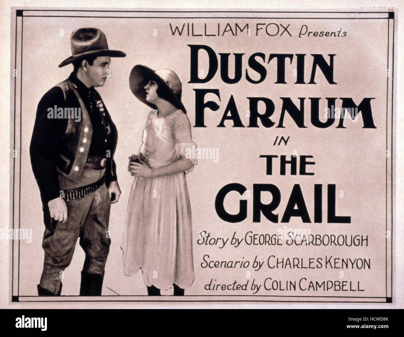 THE GRAIL, from left: Dustin Farnum, Alma Bennett, 1923, TM & Copyright ...