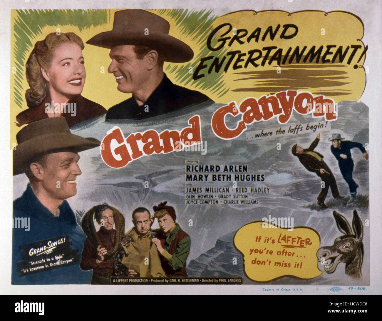 GRAND CANYON, top from left: Mary Beth Hughes, Richard Arlen, bottom ...