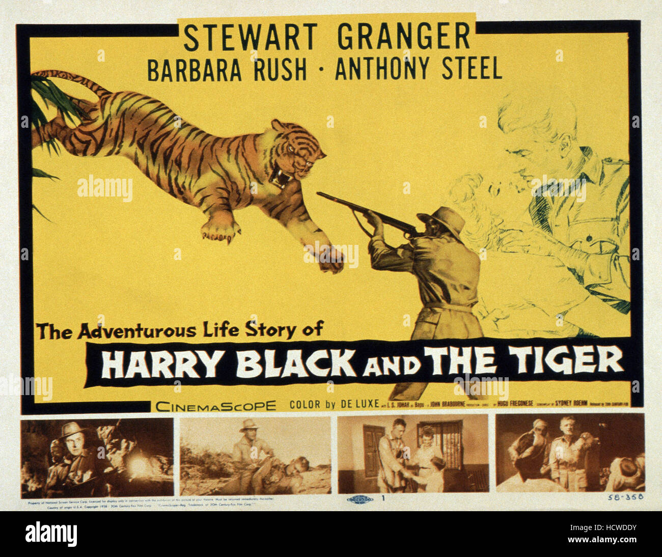 HARRY BLACK AND THE TIGER, top from left: Stewart Granger, Barbara Rush ...