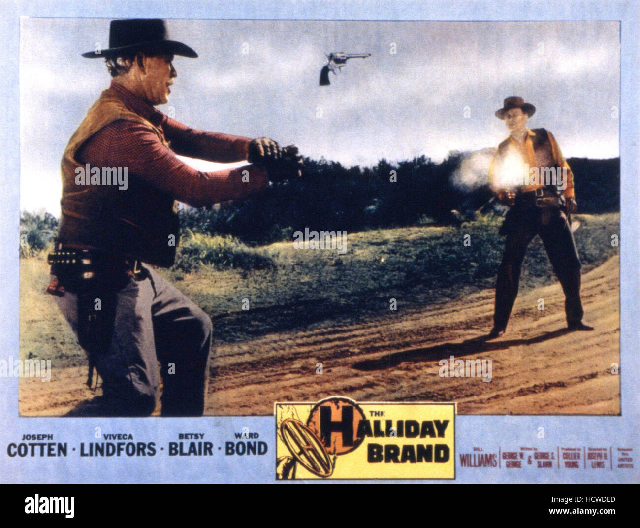 THE HALLIDAY BRAND, Ward Bond, Joseph Cotten, 1957 Stock Photo - Alamy