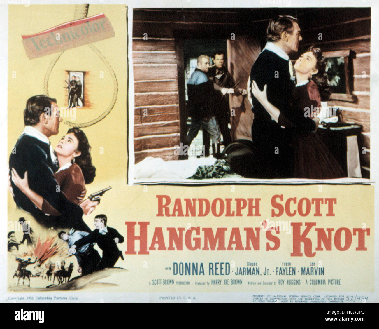 HANGMAN'S KNOT, Randolph Scott, Donna Reed, 1952 Stock Photo - Alamy
