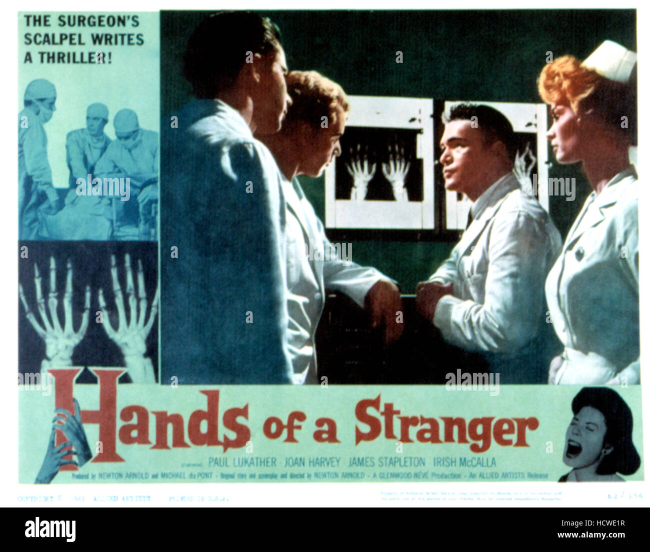 HANDS OF A STRANGER, (far right) Paul Lukather, Irish McCalla, 1962 ...