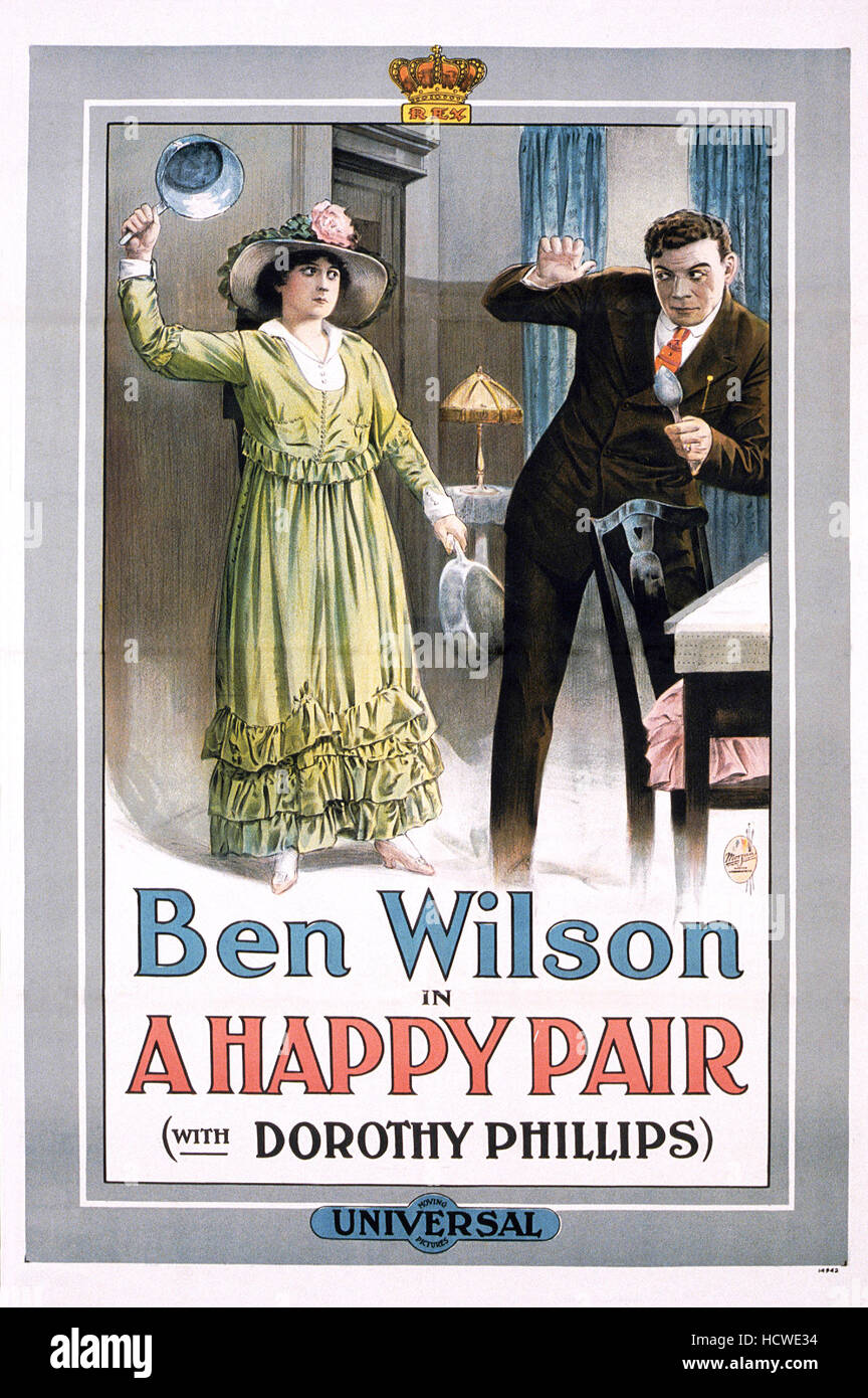 A HAPPY PAIR, from left: Dorothy Phillips, Ben F. Wilson, 1915 Stock ...