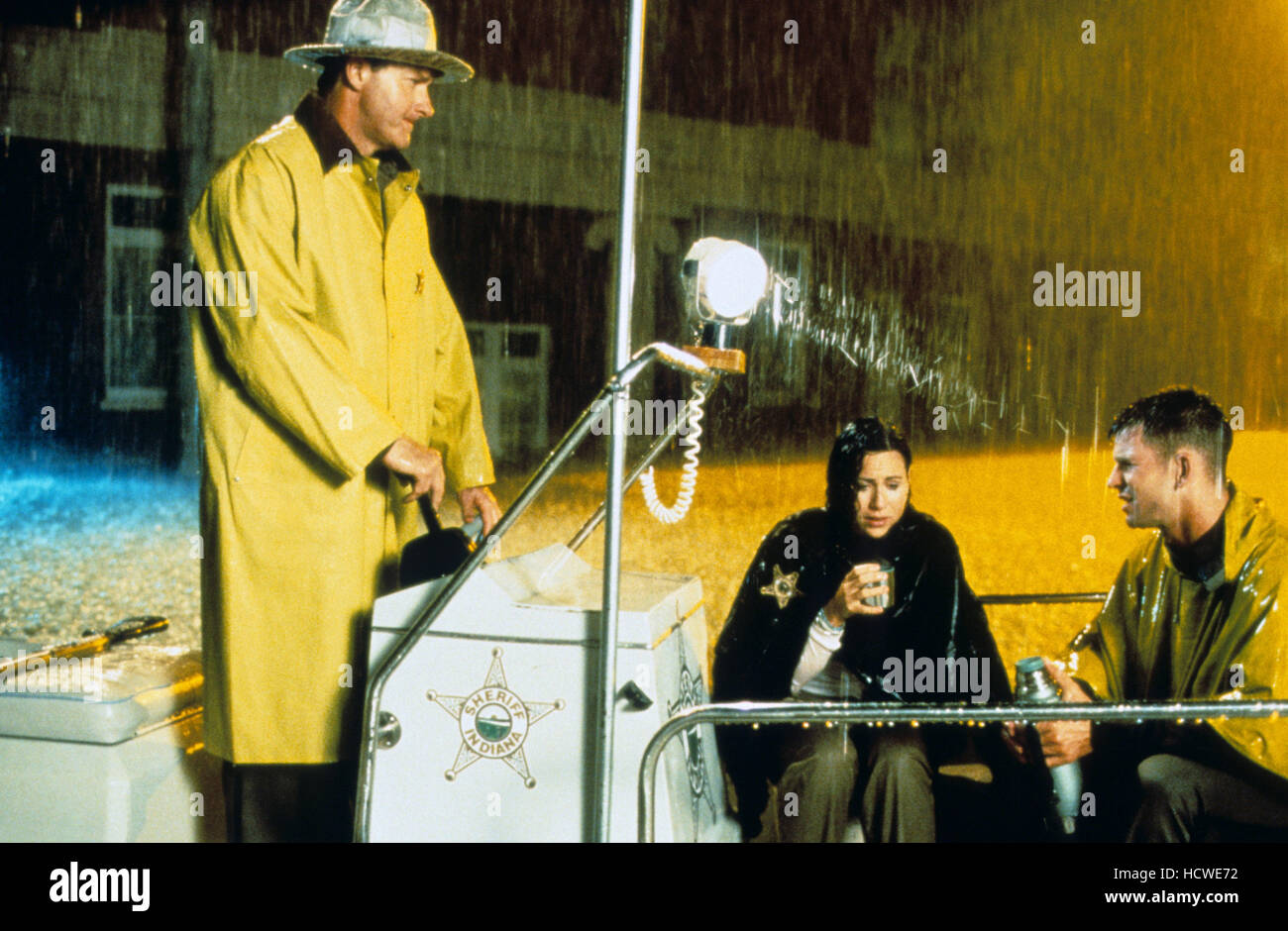 HARD RAIN, from left: Randy Quaid, Minnie Driver, Christian Slater ...