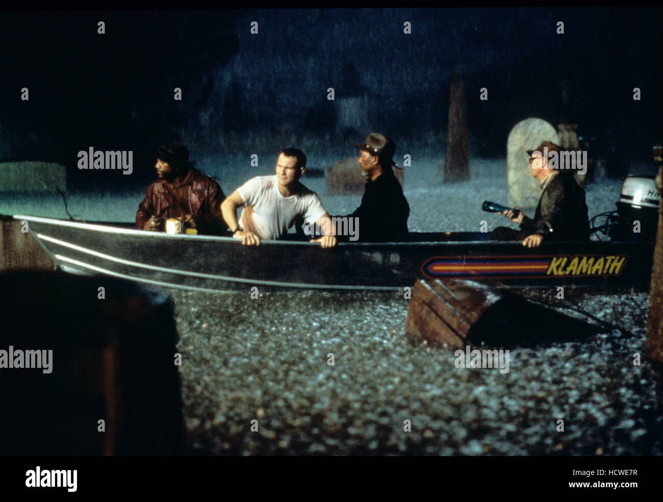 HARD RAIN, from left: ricky Harris, Christian Slater, Morgan Freeman ...