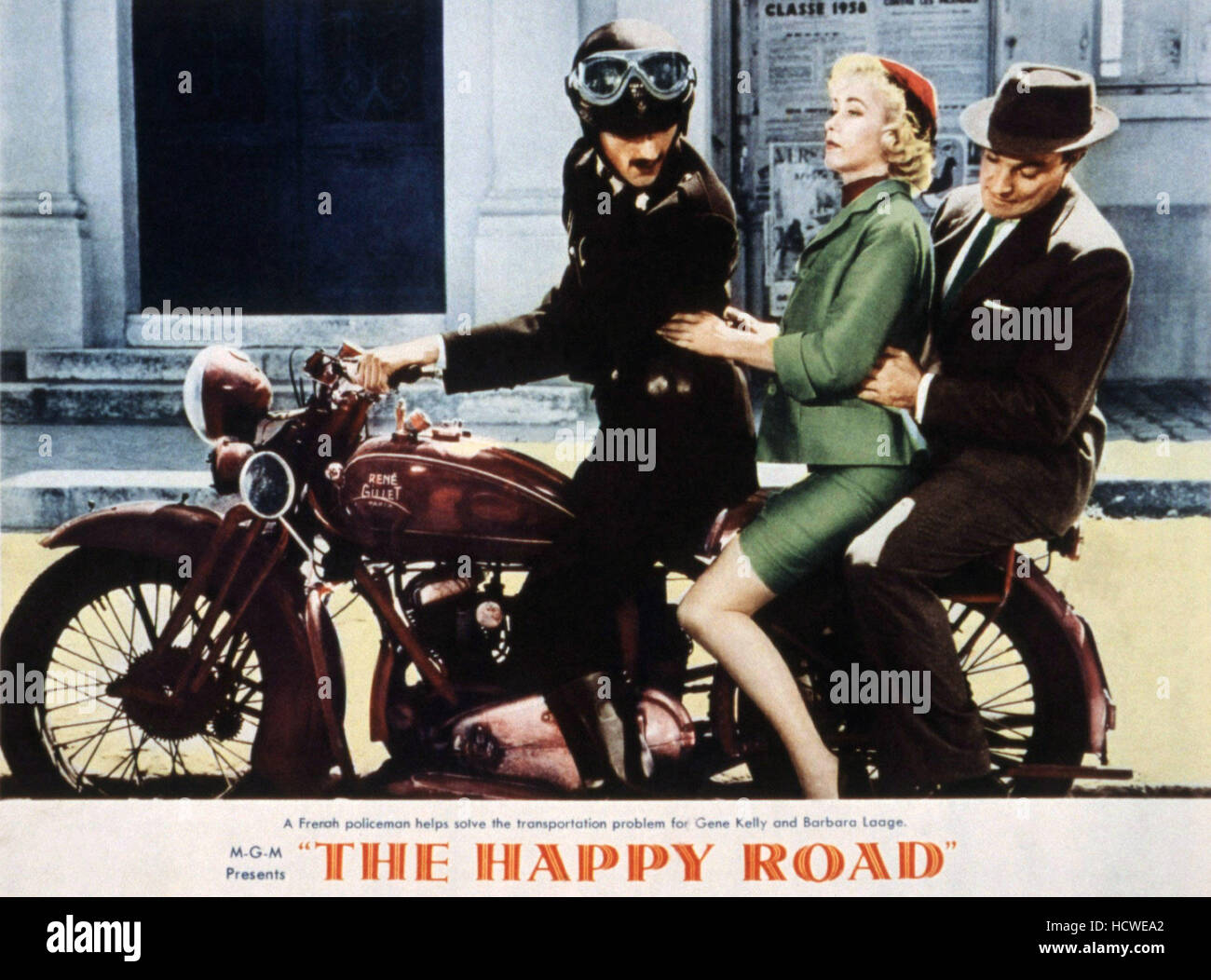 THE HAPPY ROAD, Van Doude, Barbara Laage, Gene Kelly, 1957 Stock Photo ...