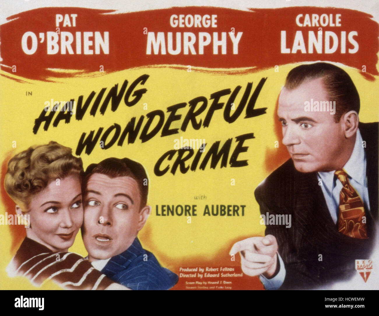 HAVING WONDERFUL CRIME, US poster, Carole Landis, George Murphy, Pat O ...