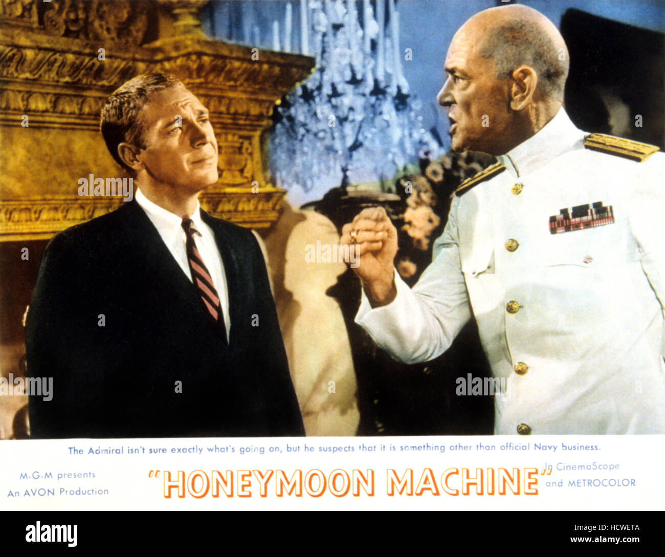 THE HONEYMOON MACHINE, l-r: Steve McQueen, Dean Jagger on lobbycard ...