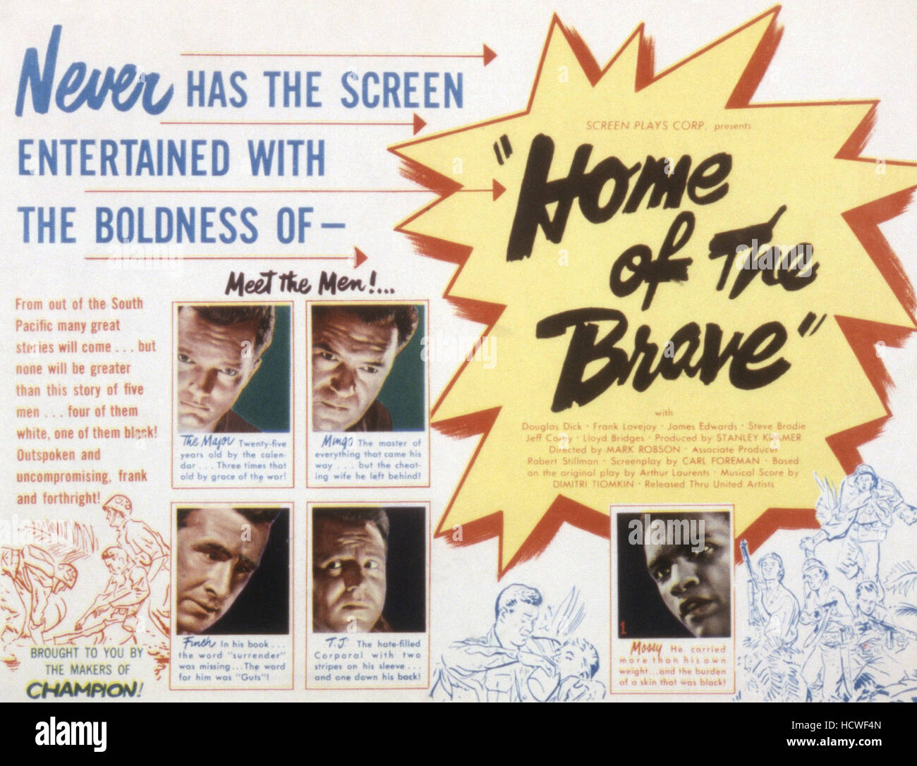 HOME OF THE BRAVE, James Edwards, Lloyd Bridges, Steve Brodie, Frank ...