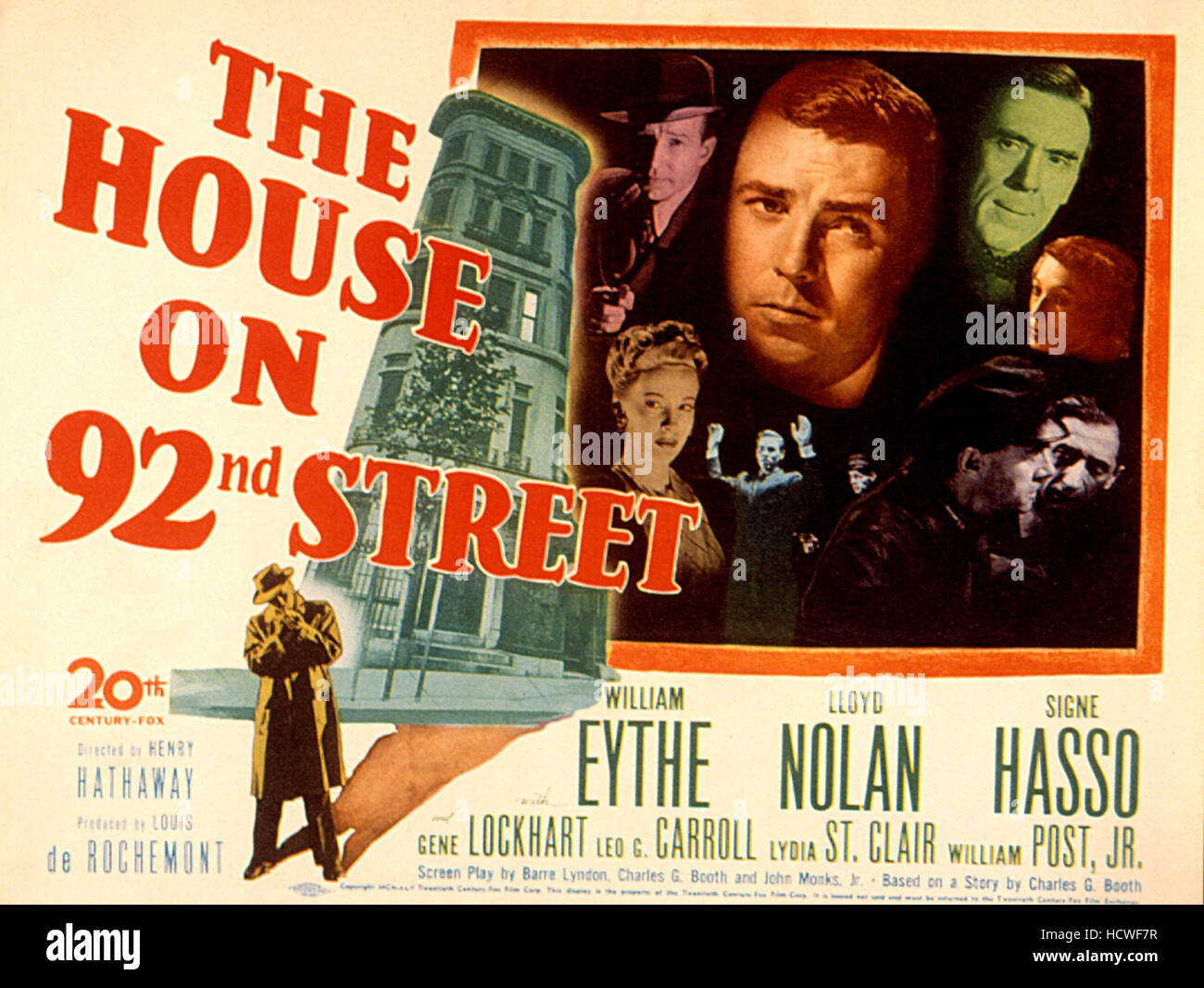 The House On 92nd Street Lloyd Nolan Signe Hasson William Eythe Leo