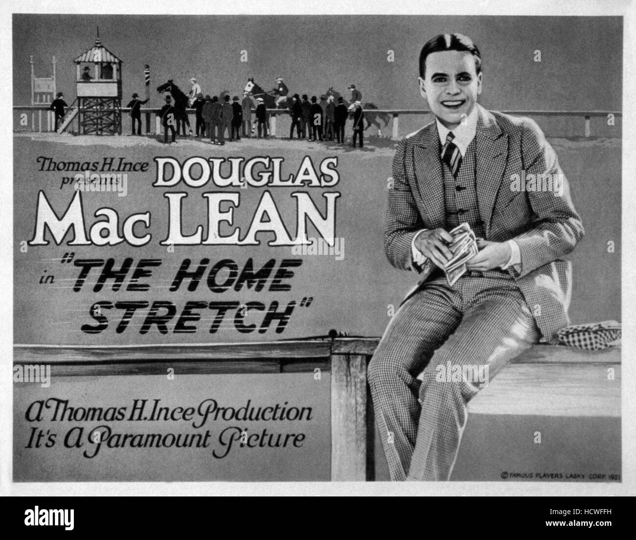 THE HOME STRETCH, Douglas MacLean, 1921 Stock Photo - Alamy