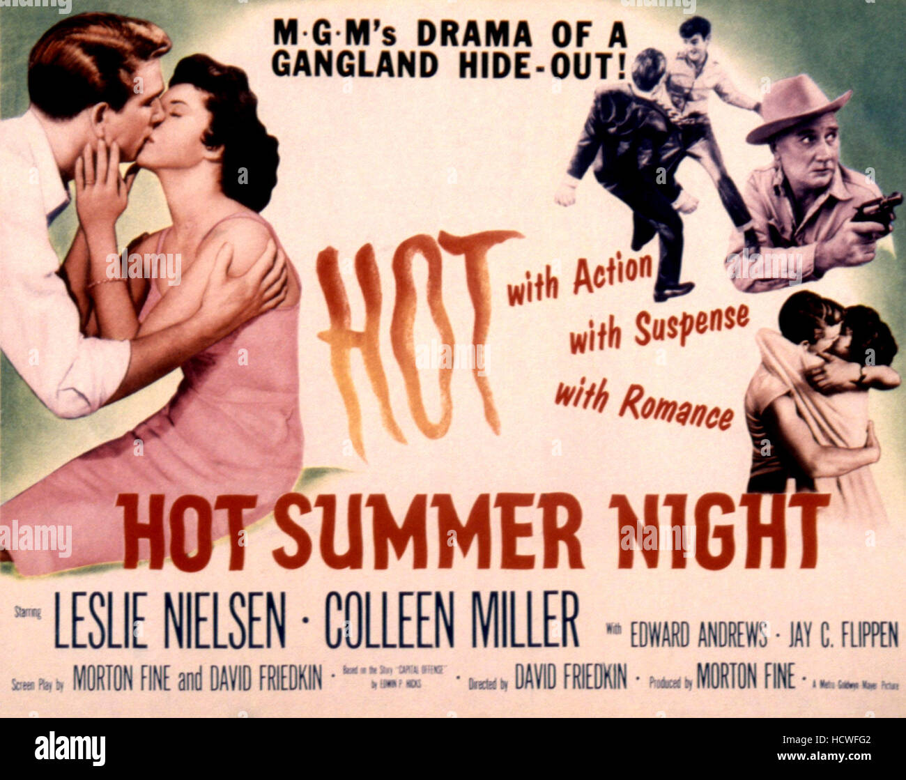 HOT SUMMER NIGHT, Leslie Nielsen, Colleen Miller, Edward Andrews, 1957 ...