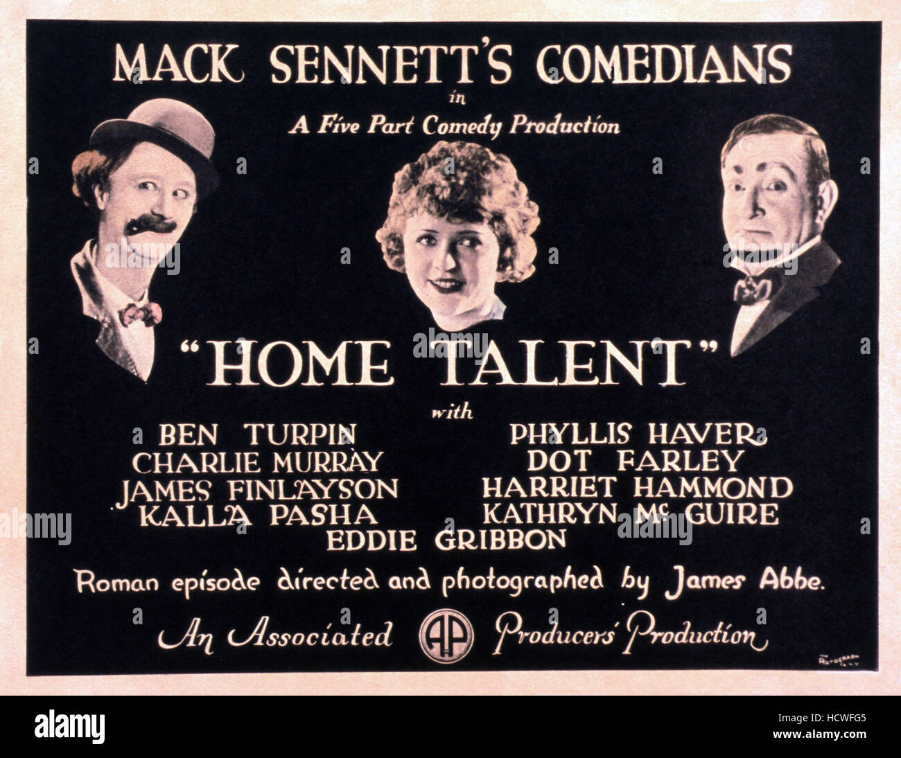 HOME TALENT, from left: Ben Turpin, Phyllis Haver, Charles Murray, 1921 ...