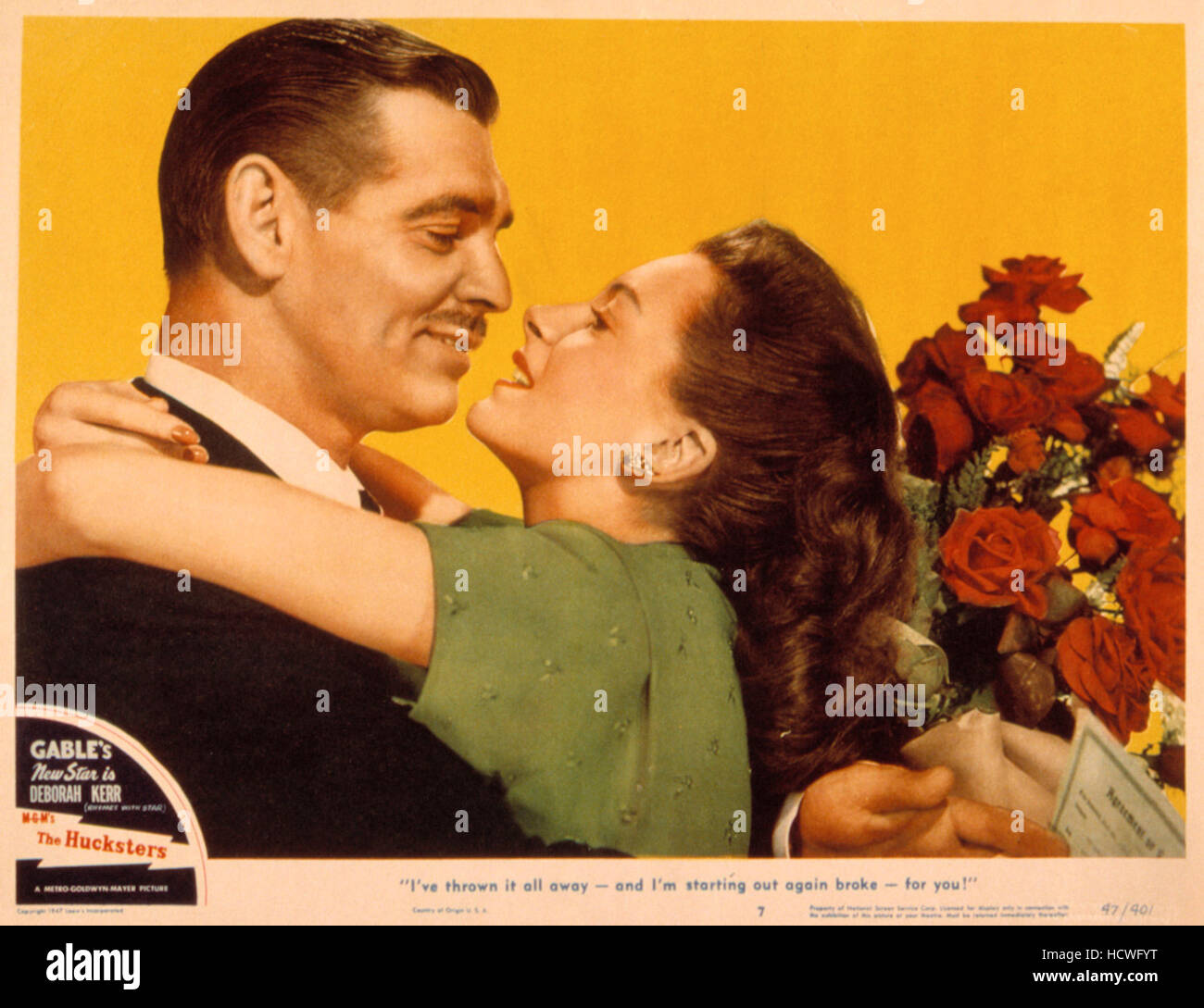 THE HUCKSTERS, Clark Gable, Deborah Kerr, 1947 Stock Photo - Alamy