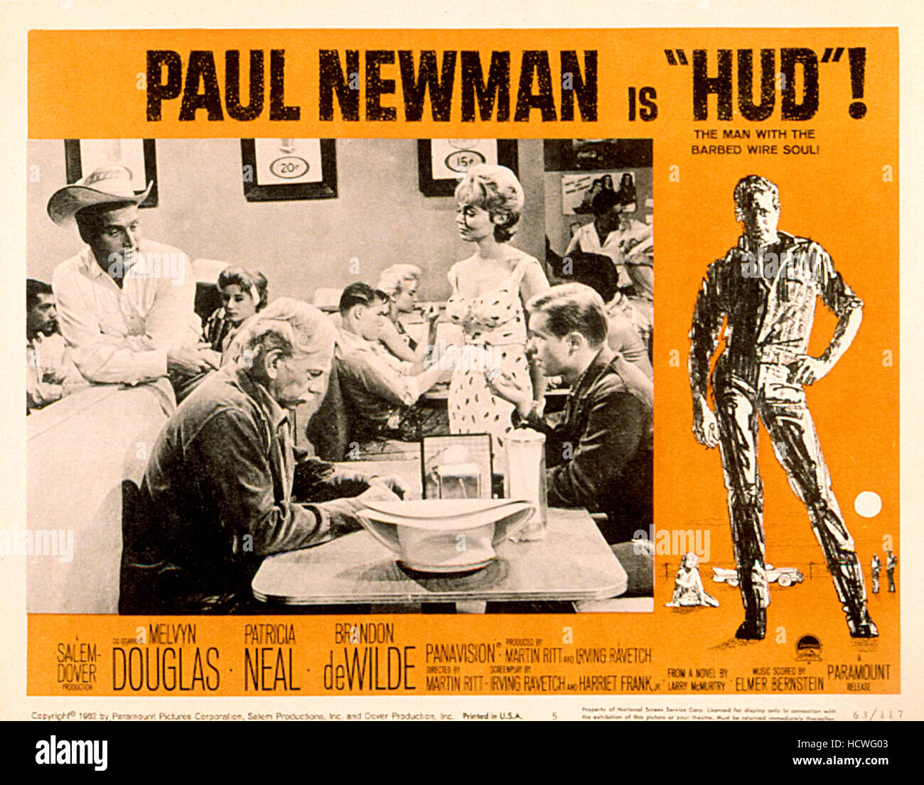 HUD, Paul Newman, Melvyn Douglas, Yvette Vickers, Brandon de Wilde ...