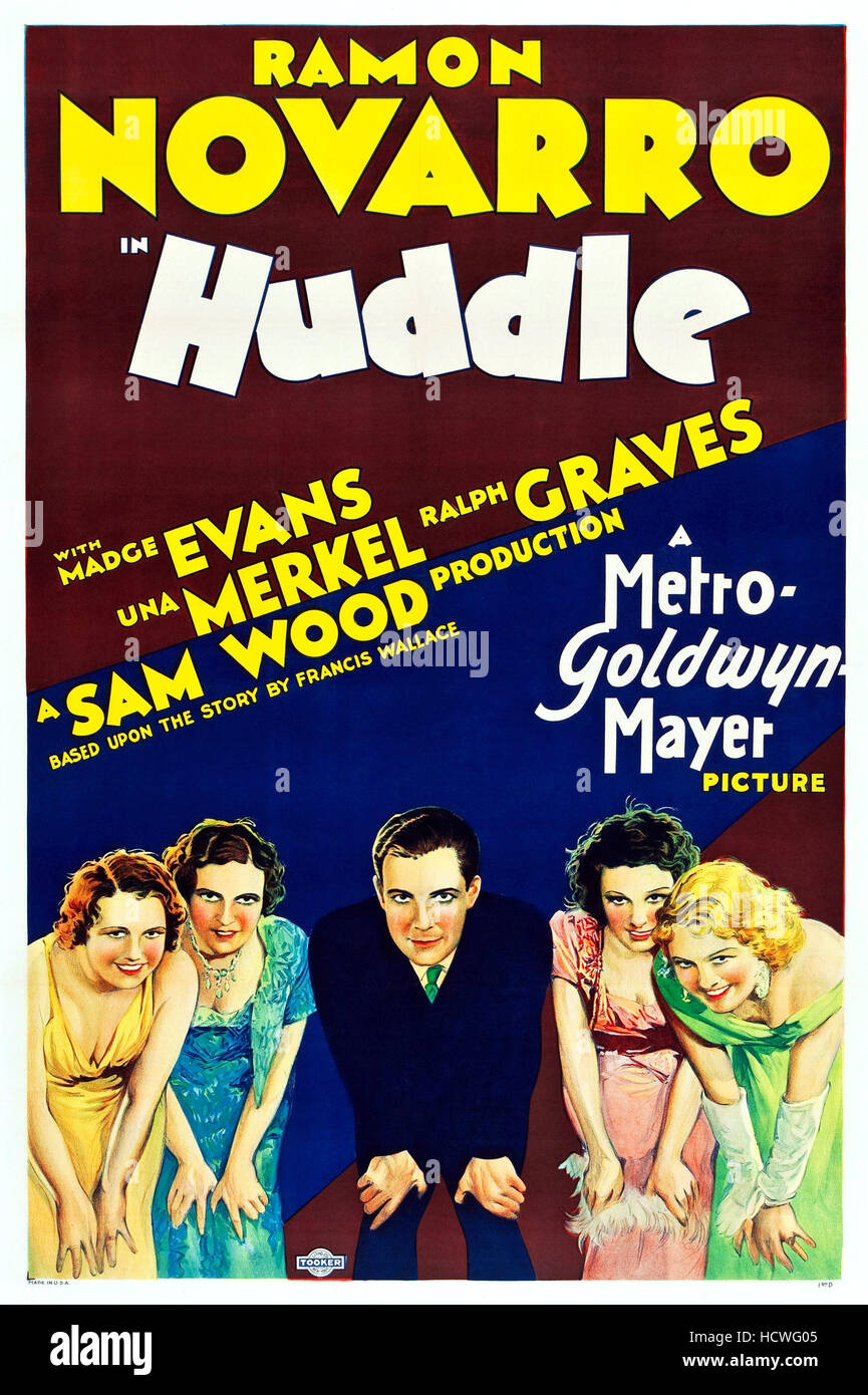 HUDDLE, US poster art, Ramon Novarro, (center), 1932 Stock Photo - Alamy