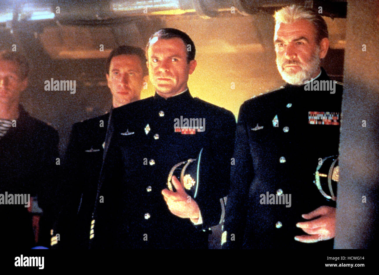 THE HUNT FOR RED OCTOBER, Sam Neill (second from right), Sean Connery ...