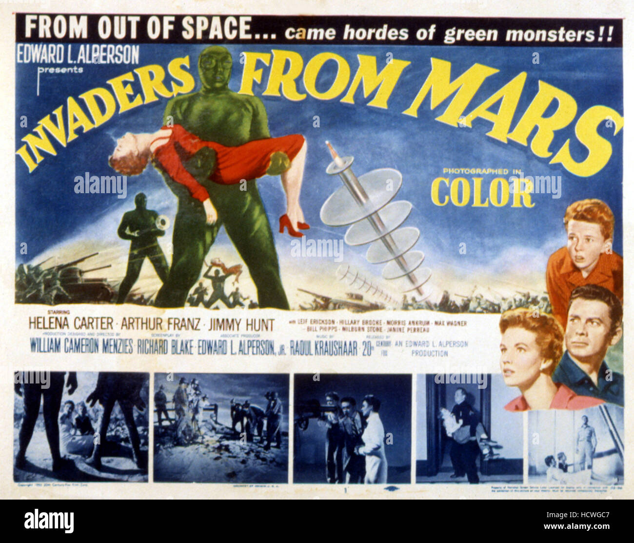 INVADERS FROM MARS, Helena Carter, Jimmy Hunt, Arthur Franz, 1953 Stock ...