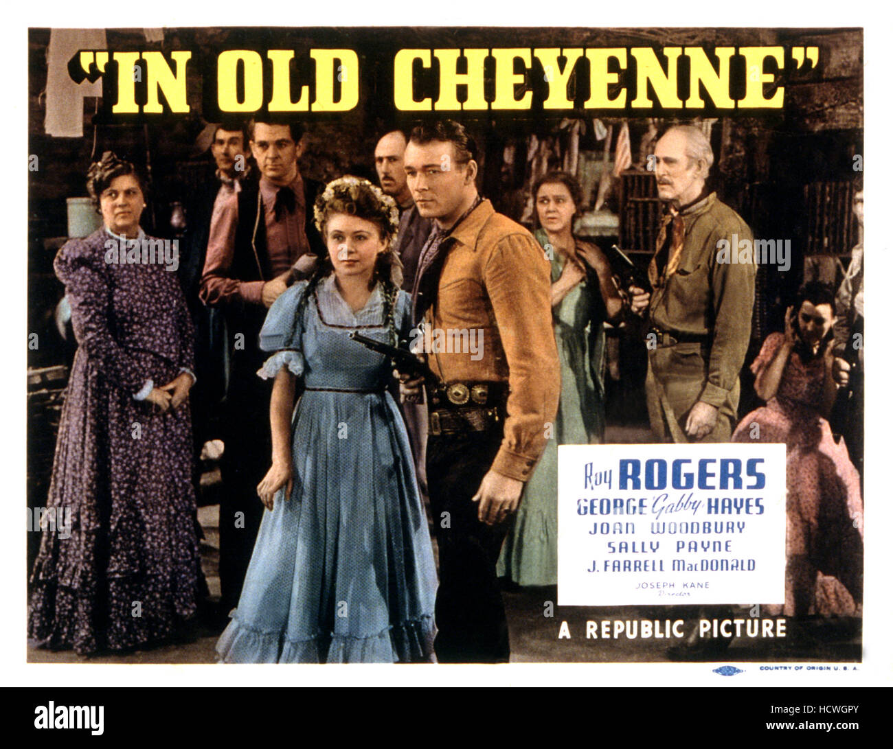 IN OLD CHEYENNE, front from left: Sally Payne, Roy Rogers, 1941 Stock ...